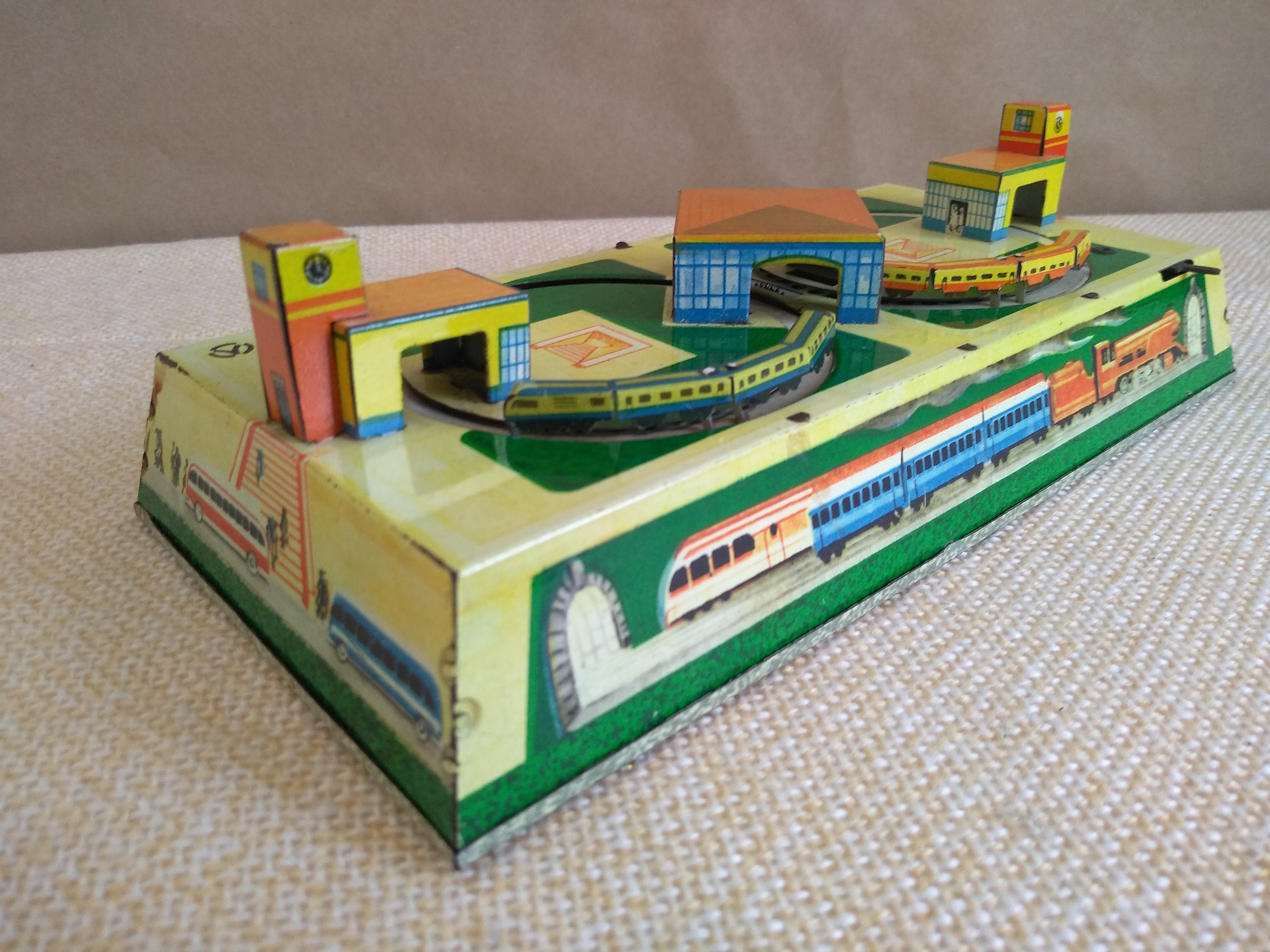 Vintage Sheet Metal Toy, Metal Toy, USSR Toy, Toy From 60's, Train Toy ...