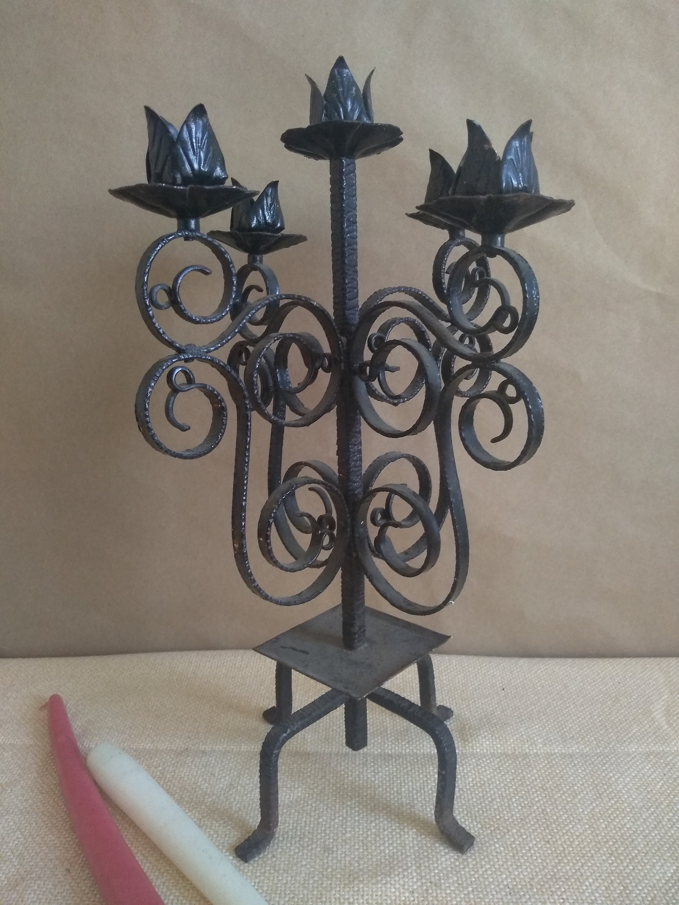 Vintage Candlestick, Candlestick Metal, Metal Decoration, Candlestick ...