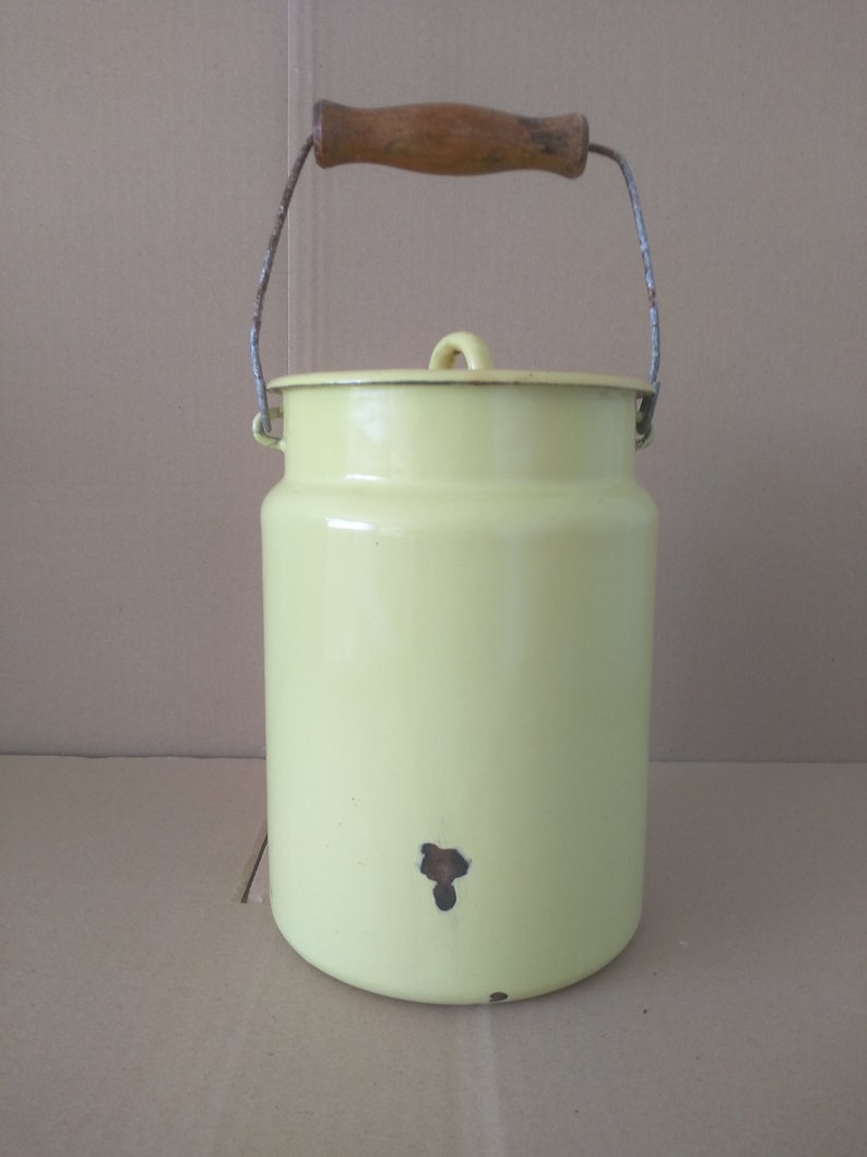 Vintage Milk Container Food Carrier Enamel Milk Canister - Etsy