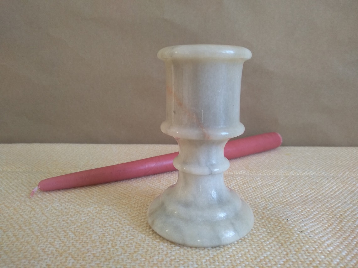 Old Marble Candlestick, Vintage Candlestick, Candlestick Marble, Marble ...