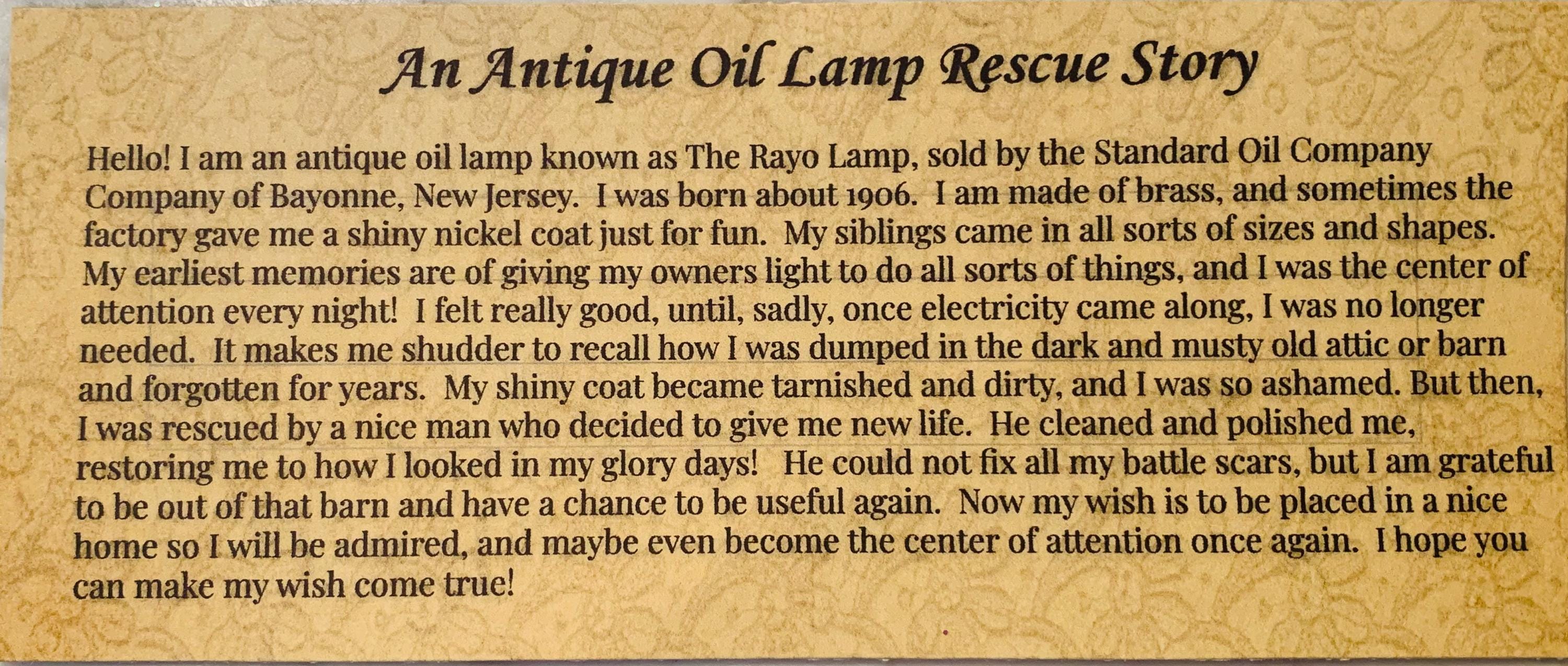 Standard Oil Company Classic "rayo" Center Draft Oil Lamp Item 441 - Etsy
