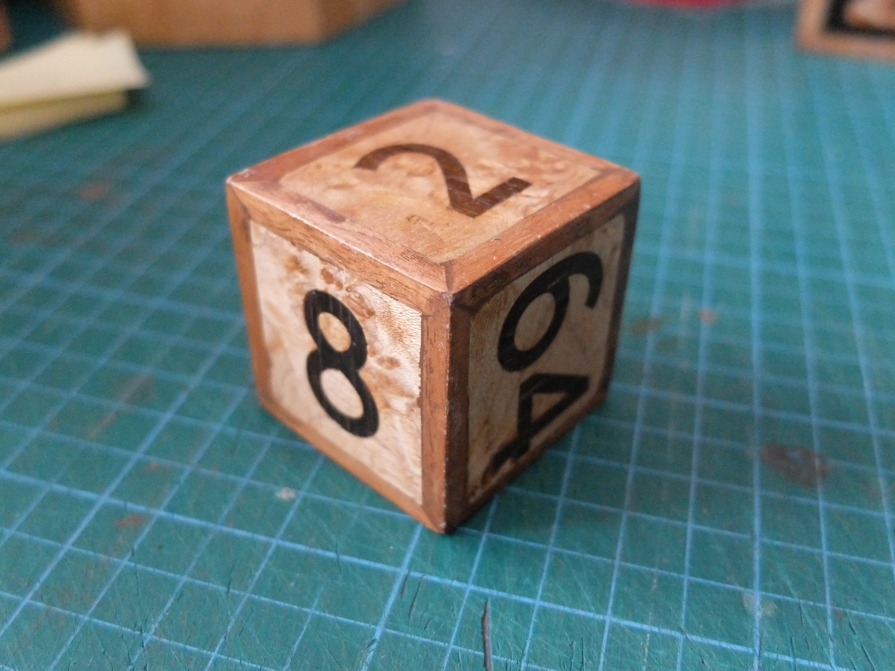 Bordered Wooden Doubling Cubes for Backgammon - Etsy