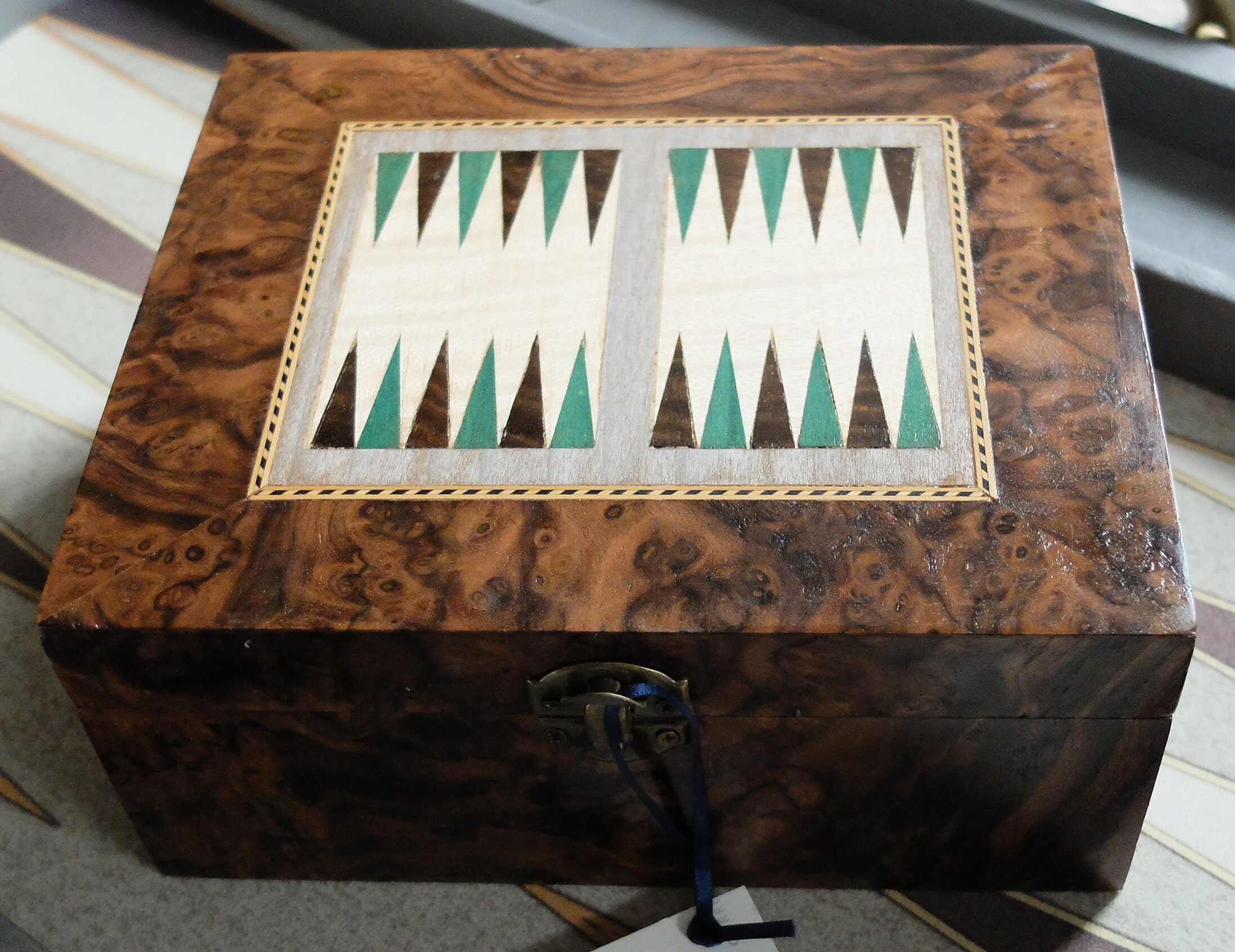 Backgammon Design Wooden Veneered Boxes - Etsy