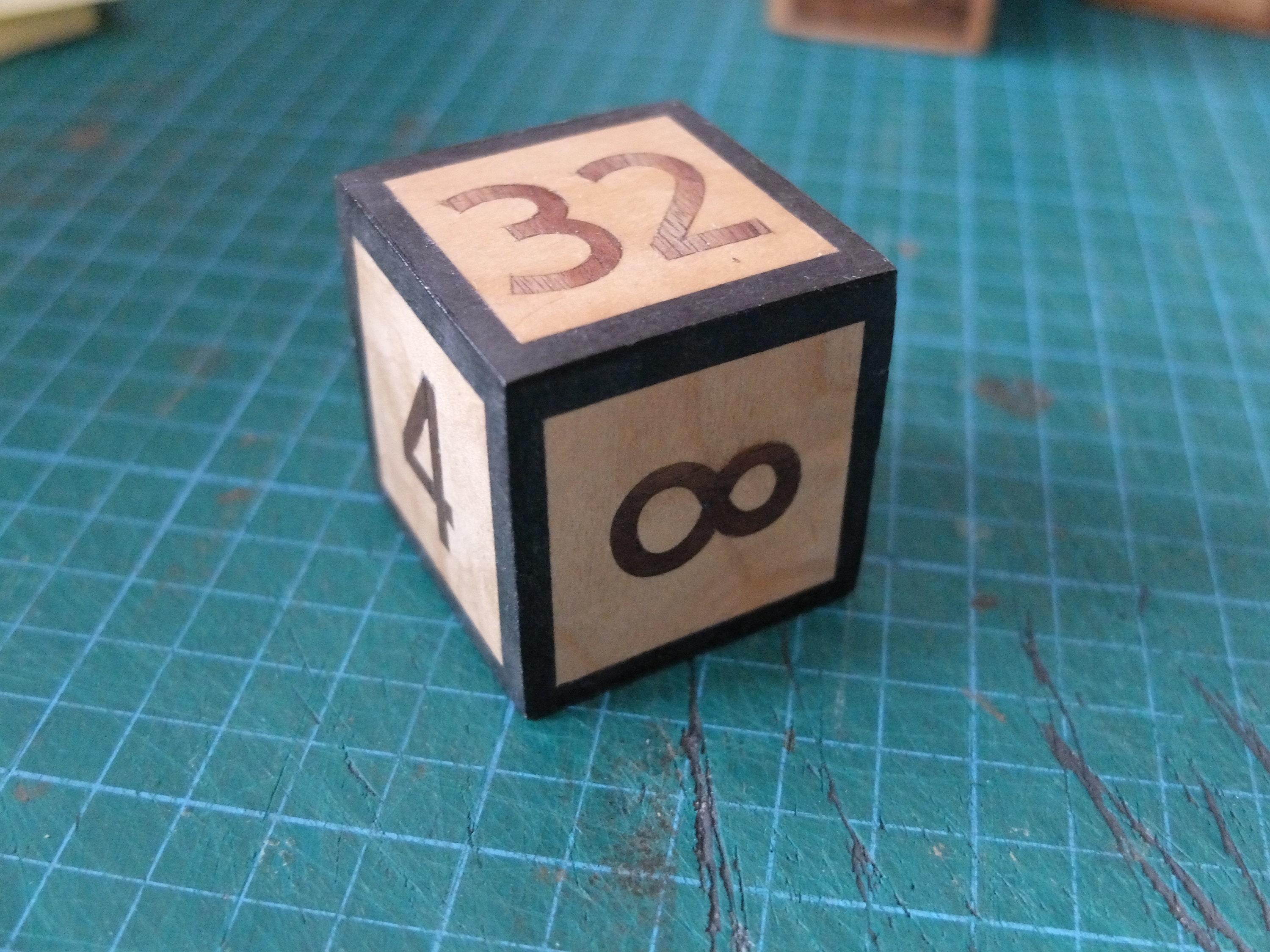 Bordered Wooden Doubling Cubes for Backgammon - Etsy