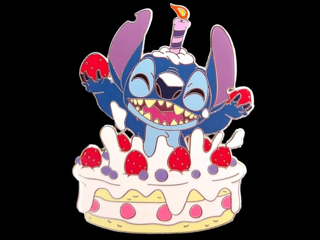 Disney Fantasy Pin - Disney Stitch Popping Out of Birthday Cake W ...