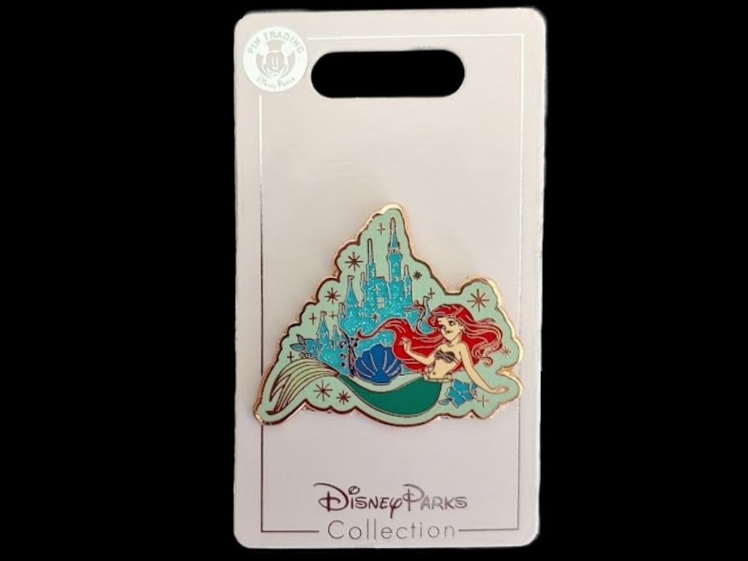 Disney Pin Disney Glitter Sparkle Castle Princess Little Mermaid Ariel ...