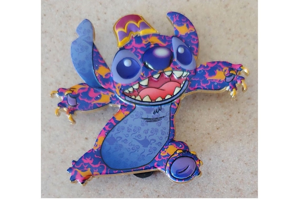 Disney Trading Pin - Stitch - Aladdin - Stitch Crashes - Jumbo - Etsy