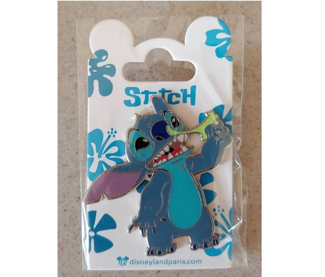 Disney Pin - DLP - Stitch With Cold and Snot Booger on His Finger - Etsy