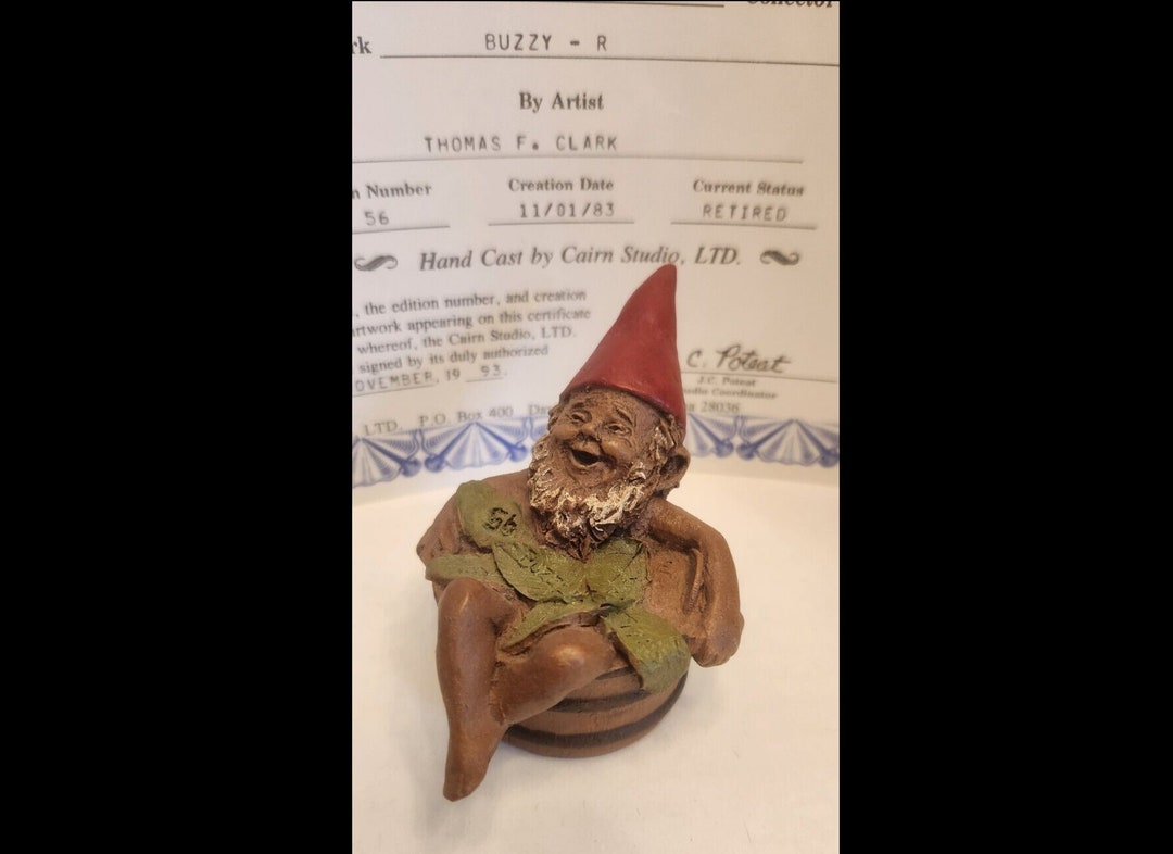 Buzzy-r Barrel Wash Tub Tom Clark Gnome 1983 Retired Cairn #68 Ed #56 ...