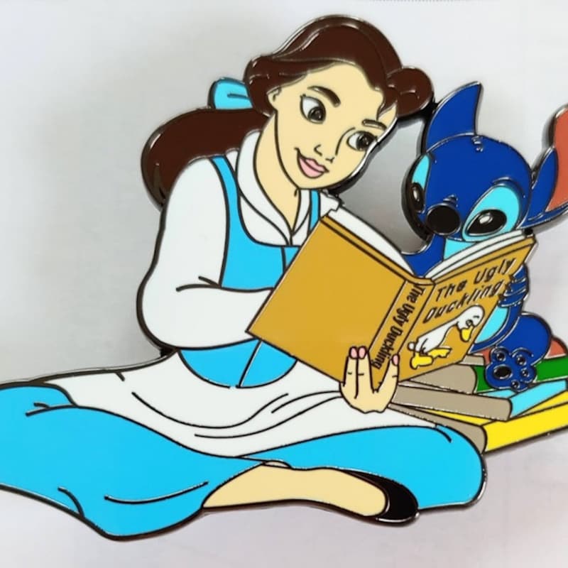 Belle With Book Pin - Etsy