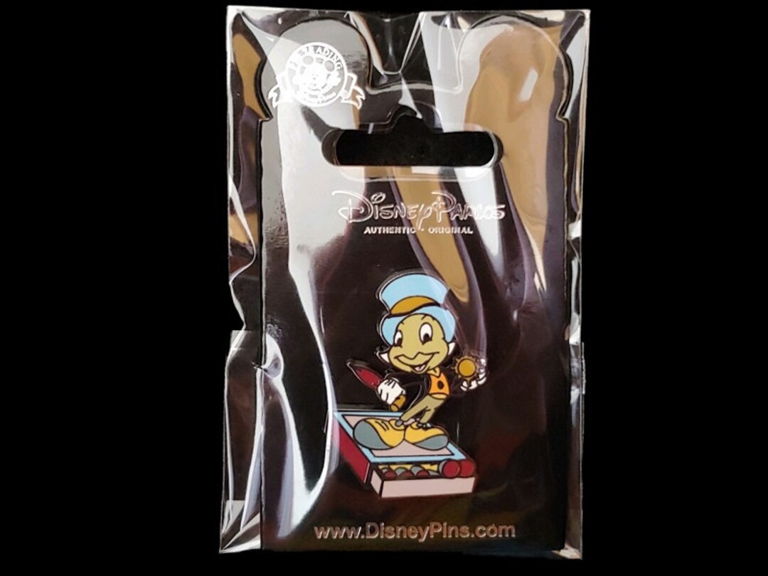 Disney Pin Pinocchio Jiminy Cricket Standing on Match Box With ...