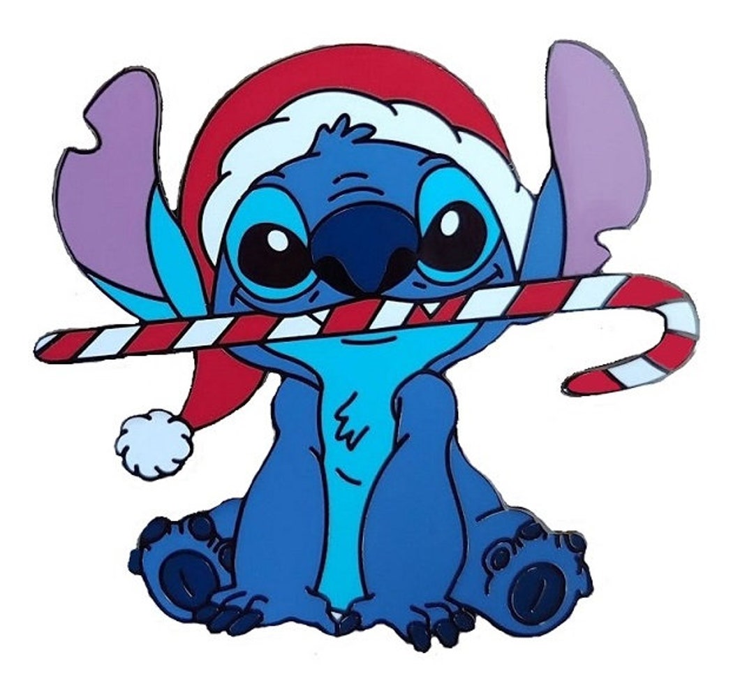Pin de fantasía: personaje de Disney Stitch con gorro de Papá Noel y ...
