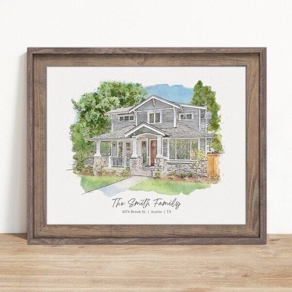 Custom House Portrait - Etsy