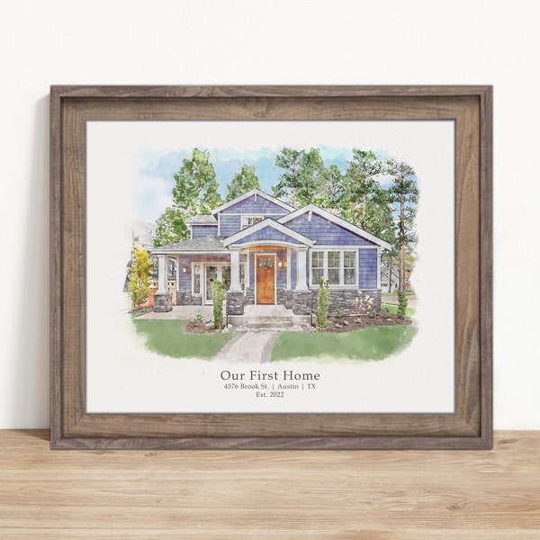 Custom House Portrait - Etsy