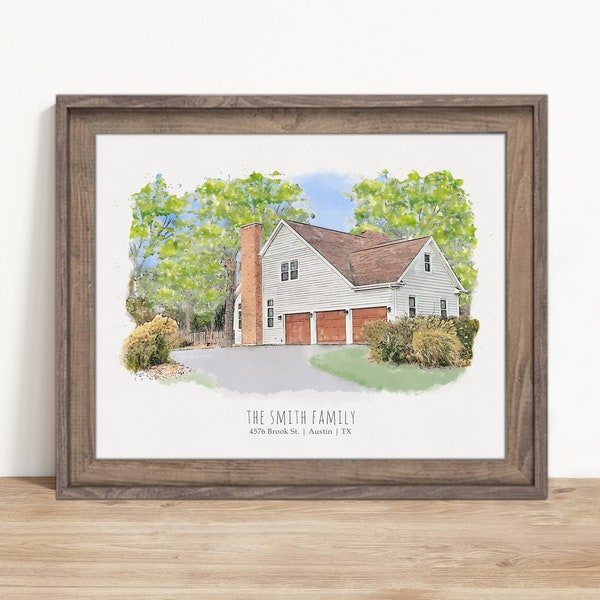 Custom House Portrait - Etsy