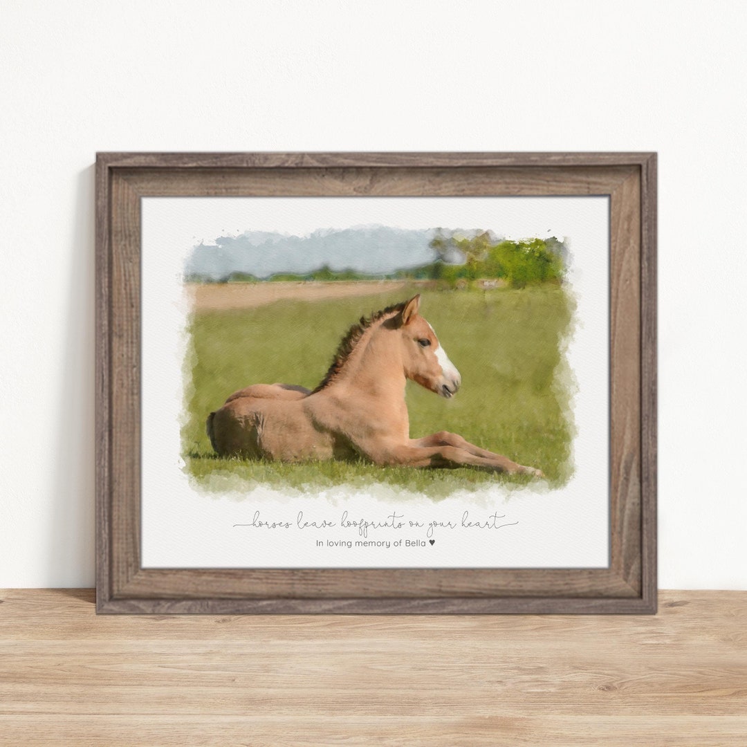 Sympathy Gift, Loss of Horse, Custom Horse Painting From Photo ...