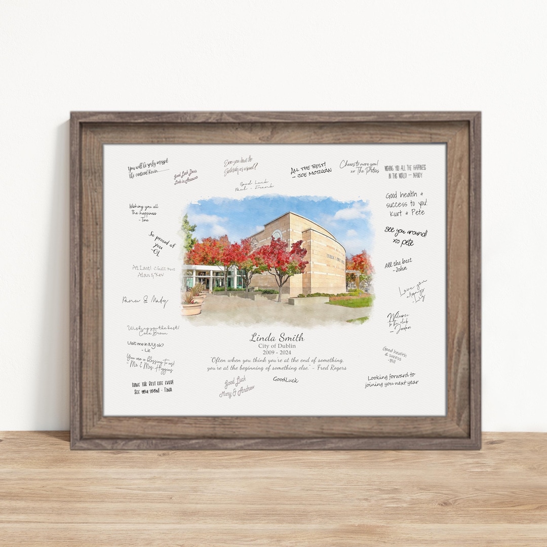 Personalized Signature Framed Retirement & Farewell Gift for Coworker ...