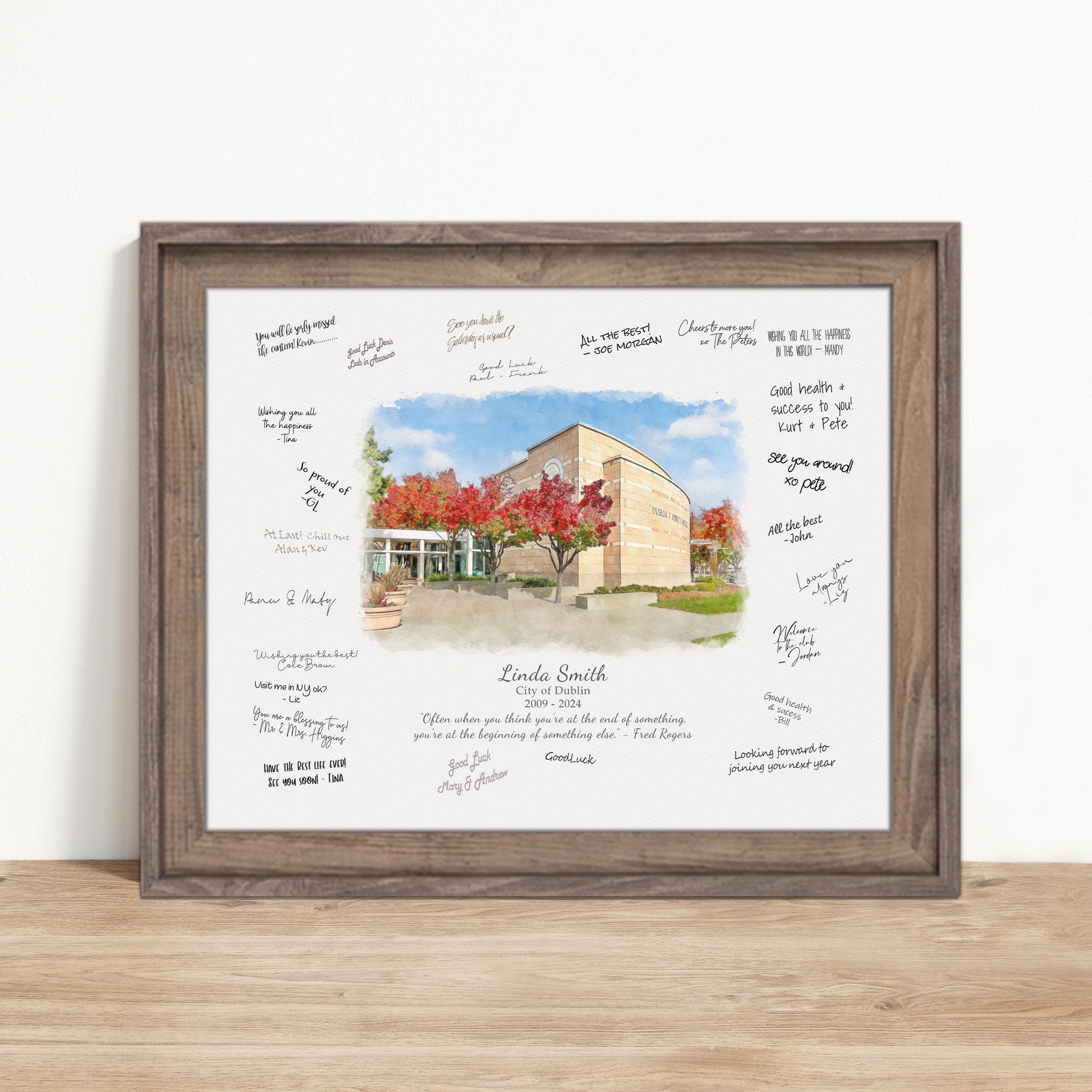 Personalized Signature Framed Retirement & Farewell Gift for Coworker ...