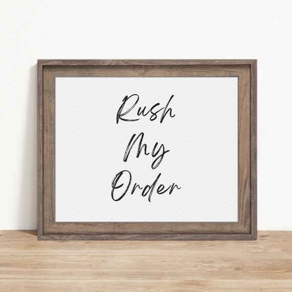 Rush Order - Etsy
