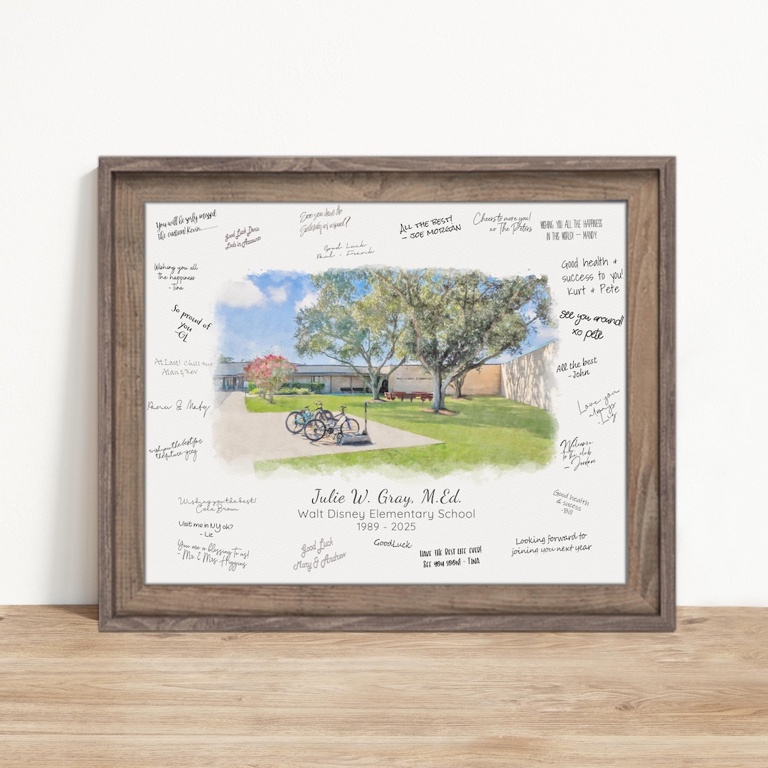 Custom Signature Retirement & Farewell Gift for Teacher, Appreciation ...