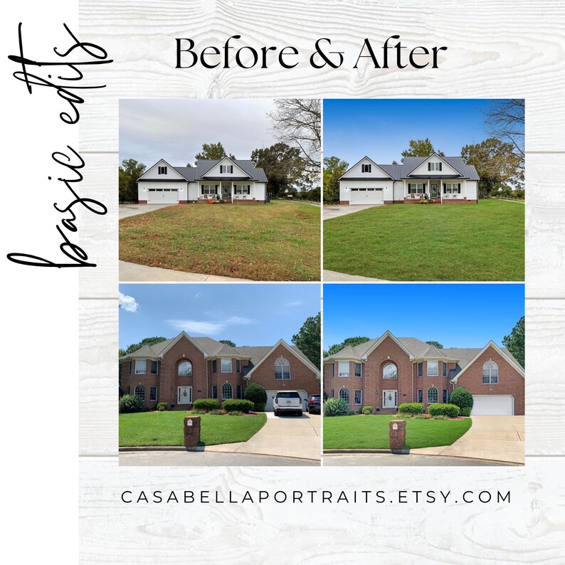 Editing Services for Custom House Portrait Only - Etsy