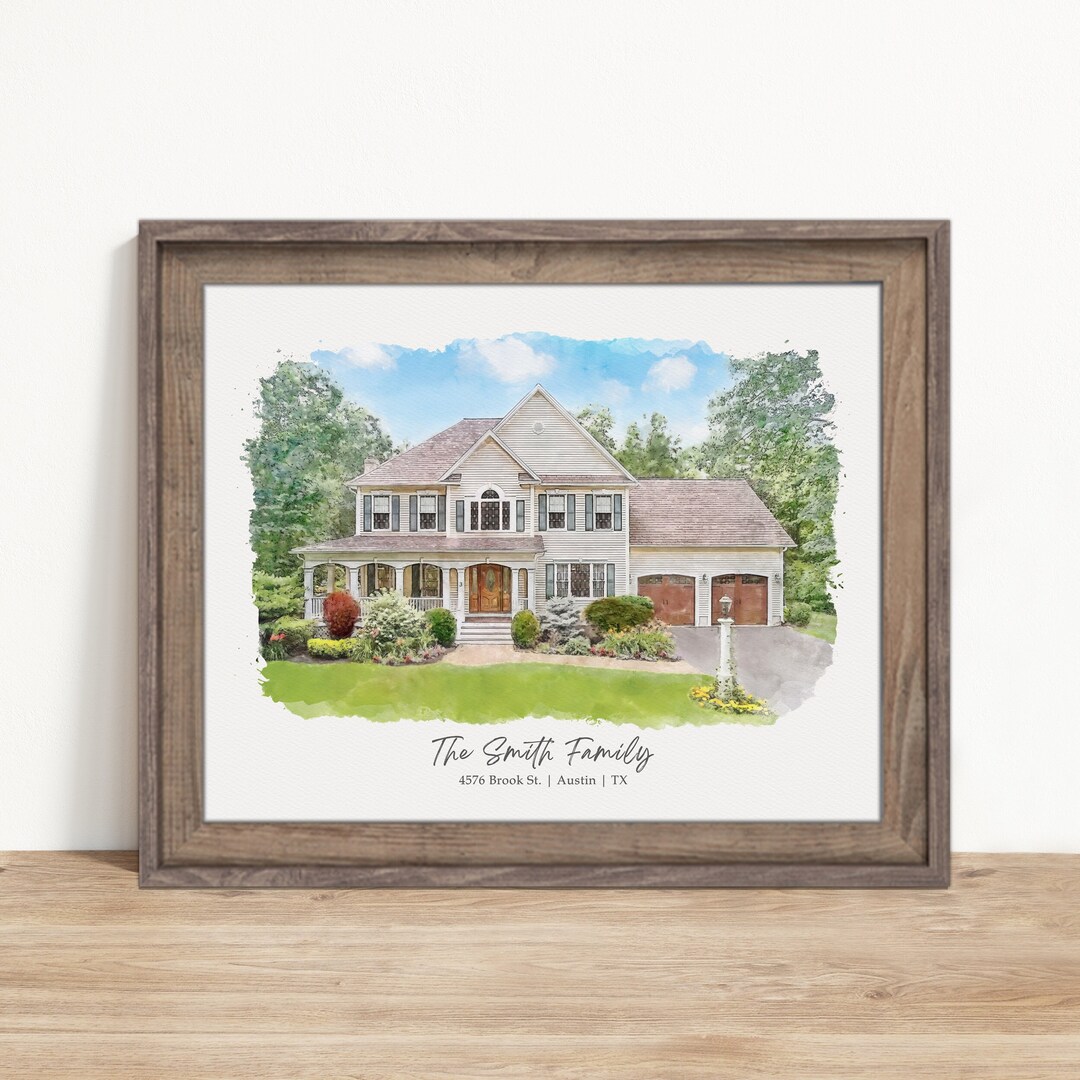 Housewarming Gift First Home Owner Custom House Portrait - Etsy