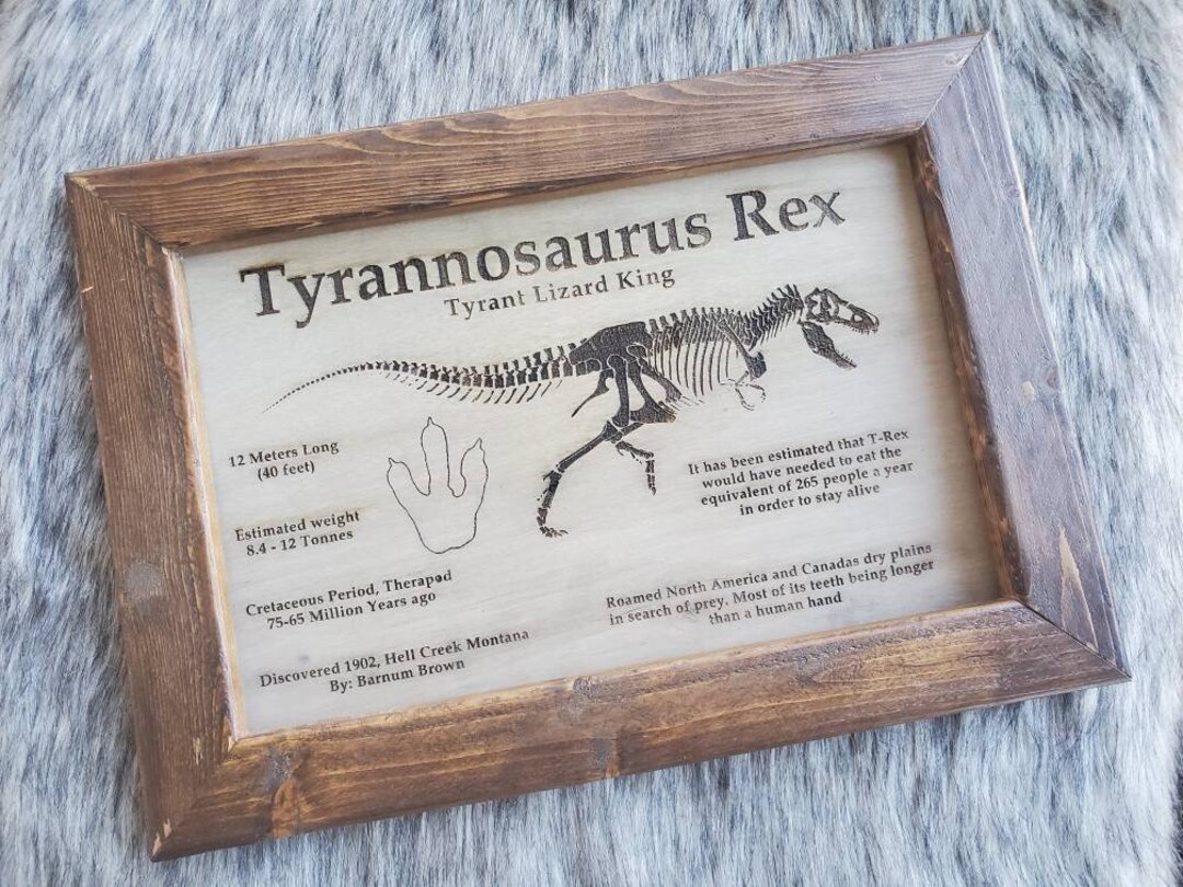 Tyrannosaurus Rex - Laser Engraved Home Decor - Etsy
