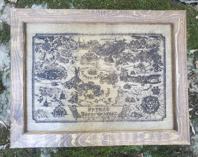 Charleston SC Wood Carved Map Dark Frame - Etsy