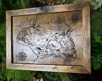 Charleston SC Wood Carved Map Dark Frame - Etsy