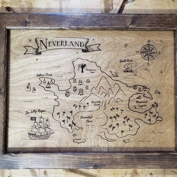 Neverland Map - Etsy
