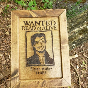 Wanted Flynn Poster - Laser Engraved Home Decor - Etsy