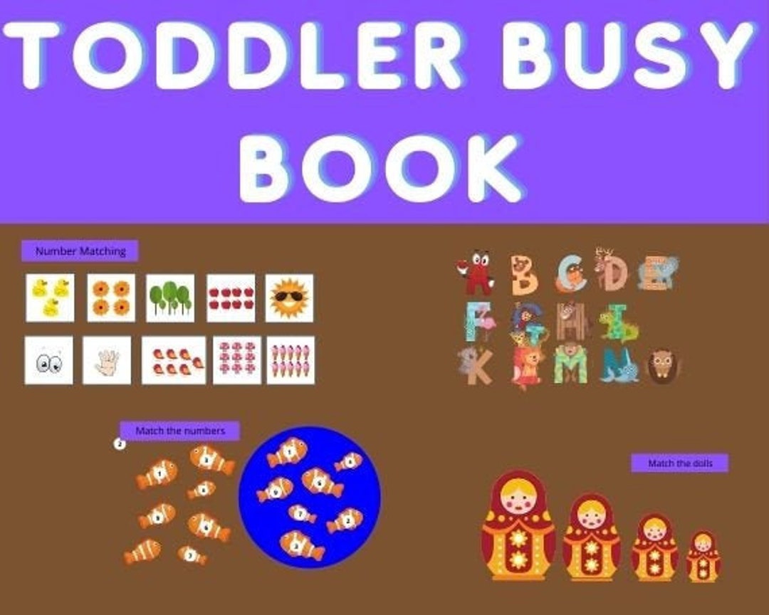 Toddler Busy Book Toddler Learning Binder 1. Printable Toddler Busy ...