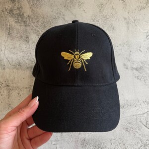 Adjustable Cotton Baseball Cap / Embroidered Bee Hat / Summer Hat / Cap ...