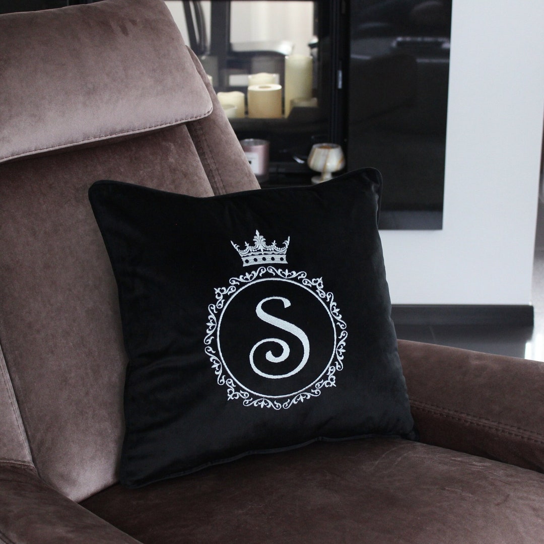 Initial Cushion Cover / Personalized Cushion Case / Decorative ...