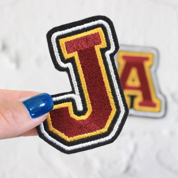 Embroidered Letter Patch - Etsy
