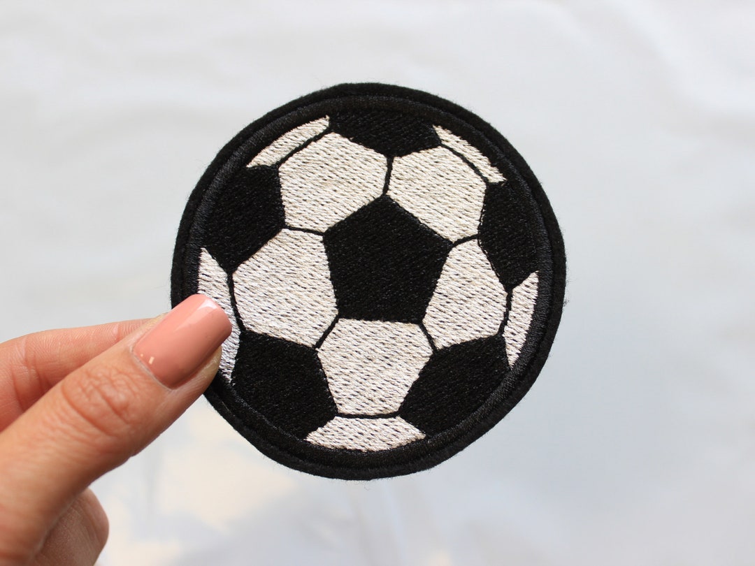 Football Soccer Ball Embroidered Patch / Iron on / Sew on Badge - Etsy