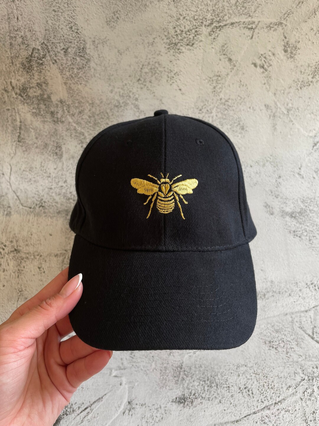 Adjustable Cotton Baseball Cap / Embroidered Bee Hat / Summer Hat / Cap ...