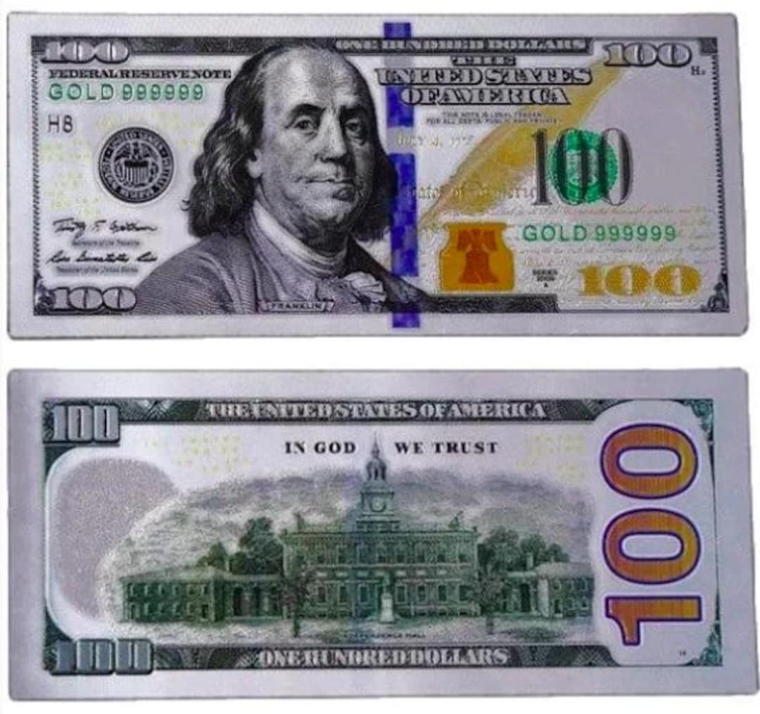 1 US 100 Dollar | Silver Foil Banknote | Commemorative Gift Collectible ...