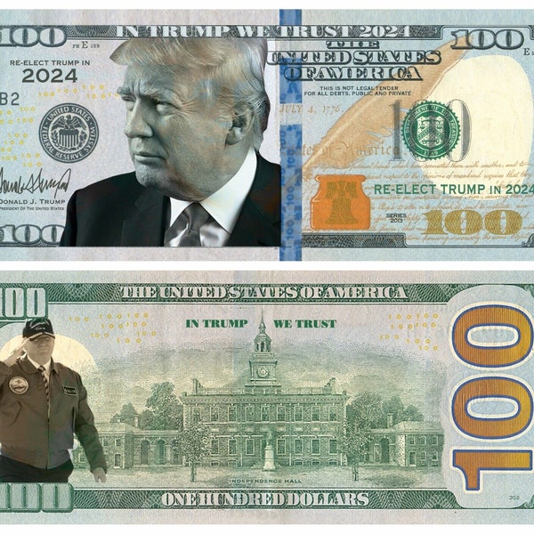 100 Bills Donald Trump - Etsy