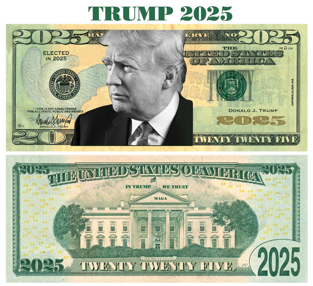 25-100pcs Pack Trump 2025 Re-elected Dollar Bills Funny Money - Etsy