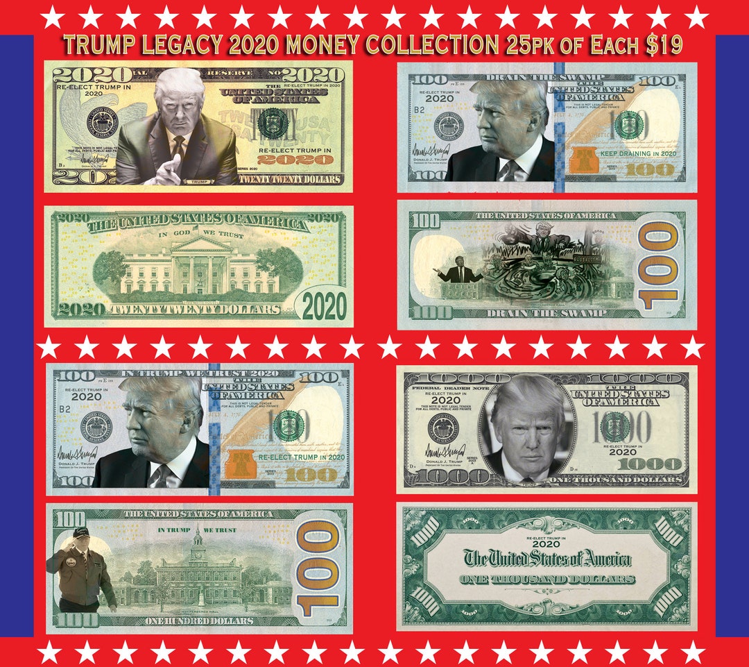 4 Packs of 25 Each - Donald Trump Legacy Collection Re-election 2020 ...