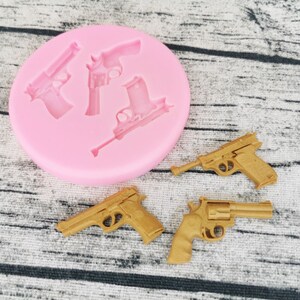 Gun Silicone Mold for Candy Fondant Chocolate Cupcake Cake Decoration ...