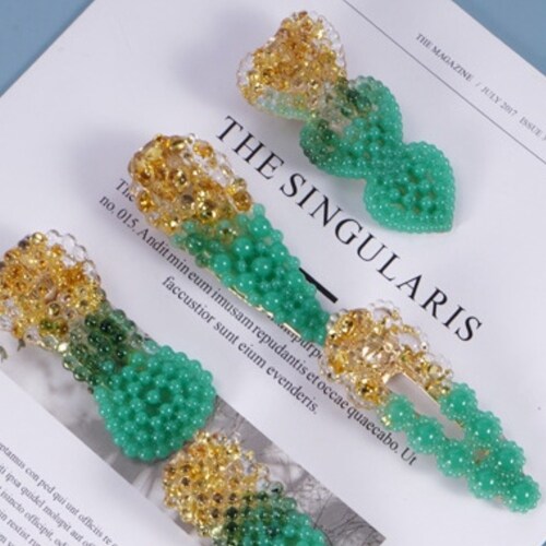 Hair Pin Castin Mold With Hair Snap Clip Silicone Resin Molds - Etsy