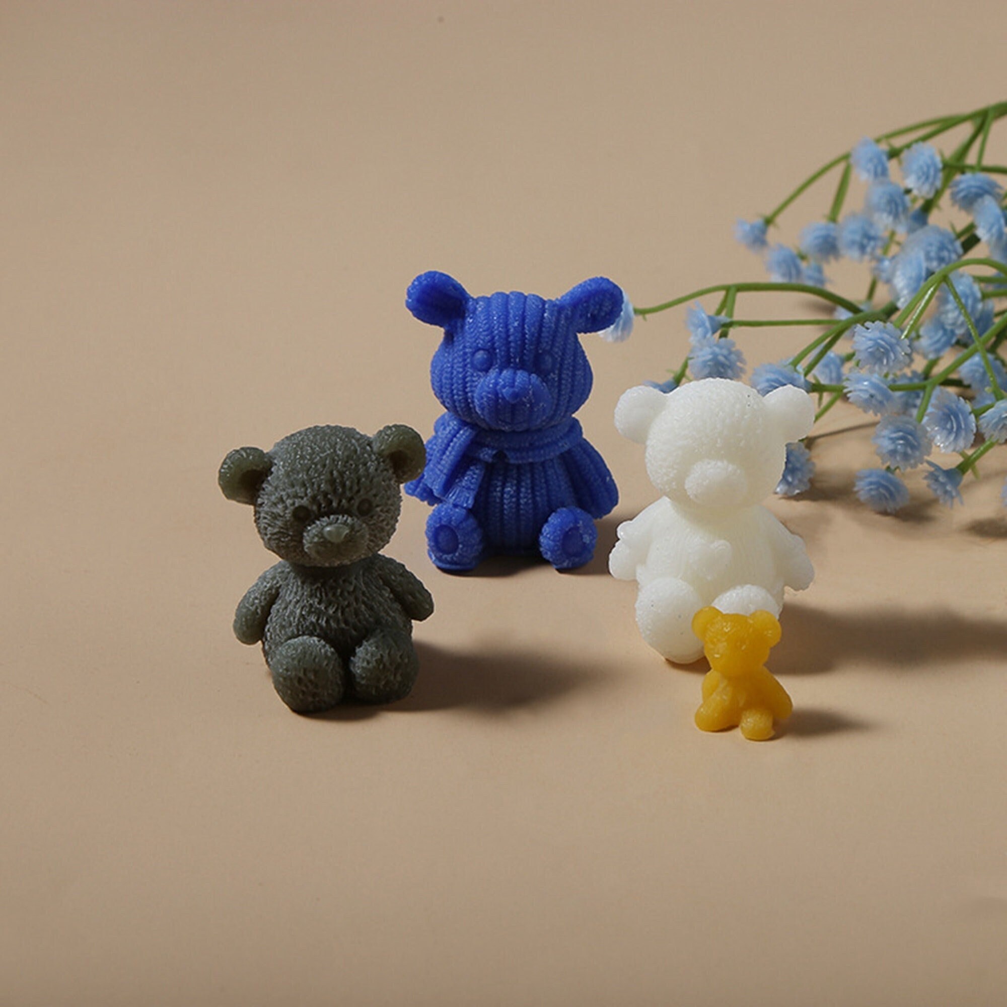 Cute Teddy Bear Mold for Chocolate Candy Resin Keychains - Etsy