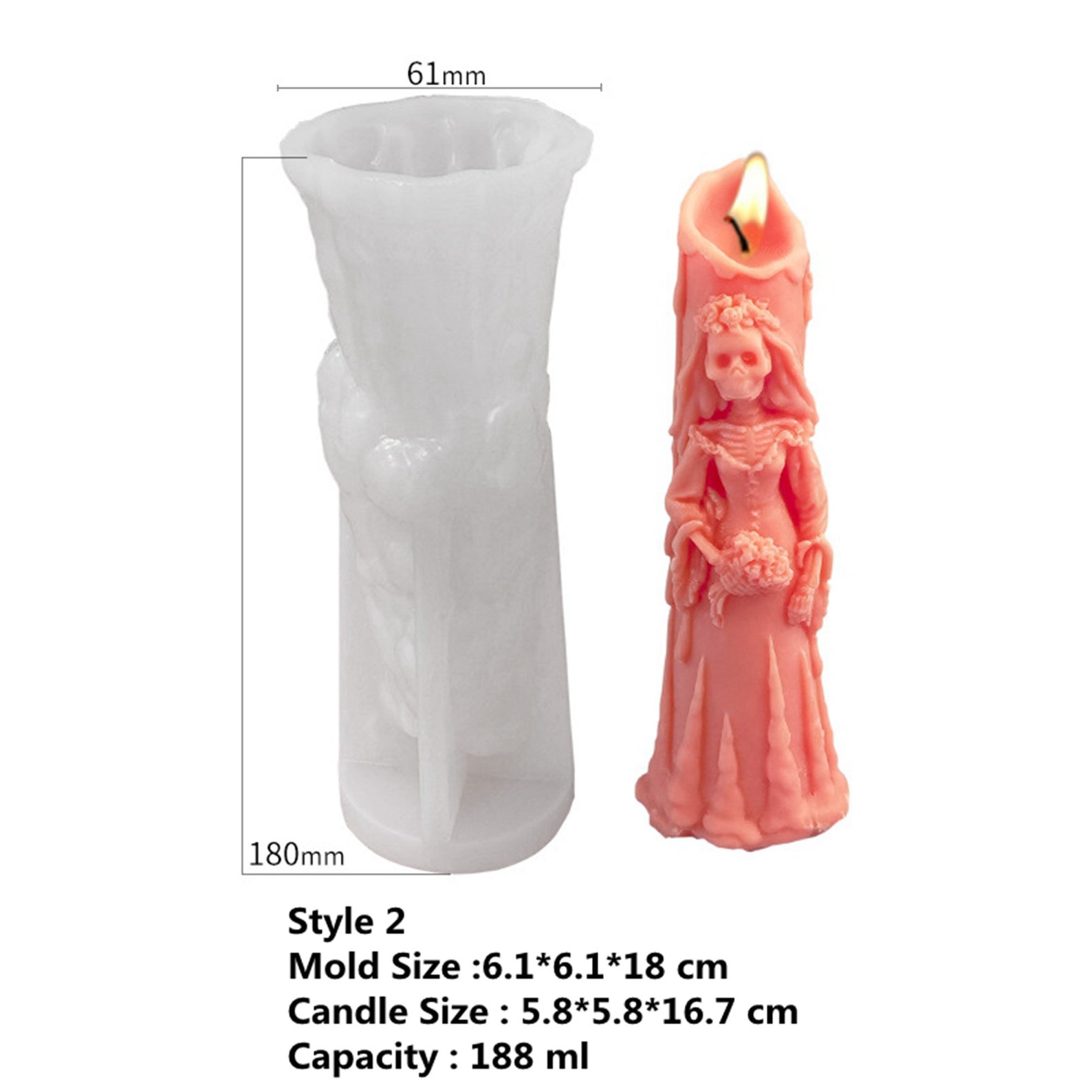 Halloween Silicone Mold Skeletons Zombies Pumpkin Mold for - Etsy