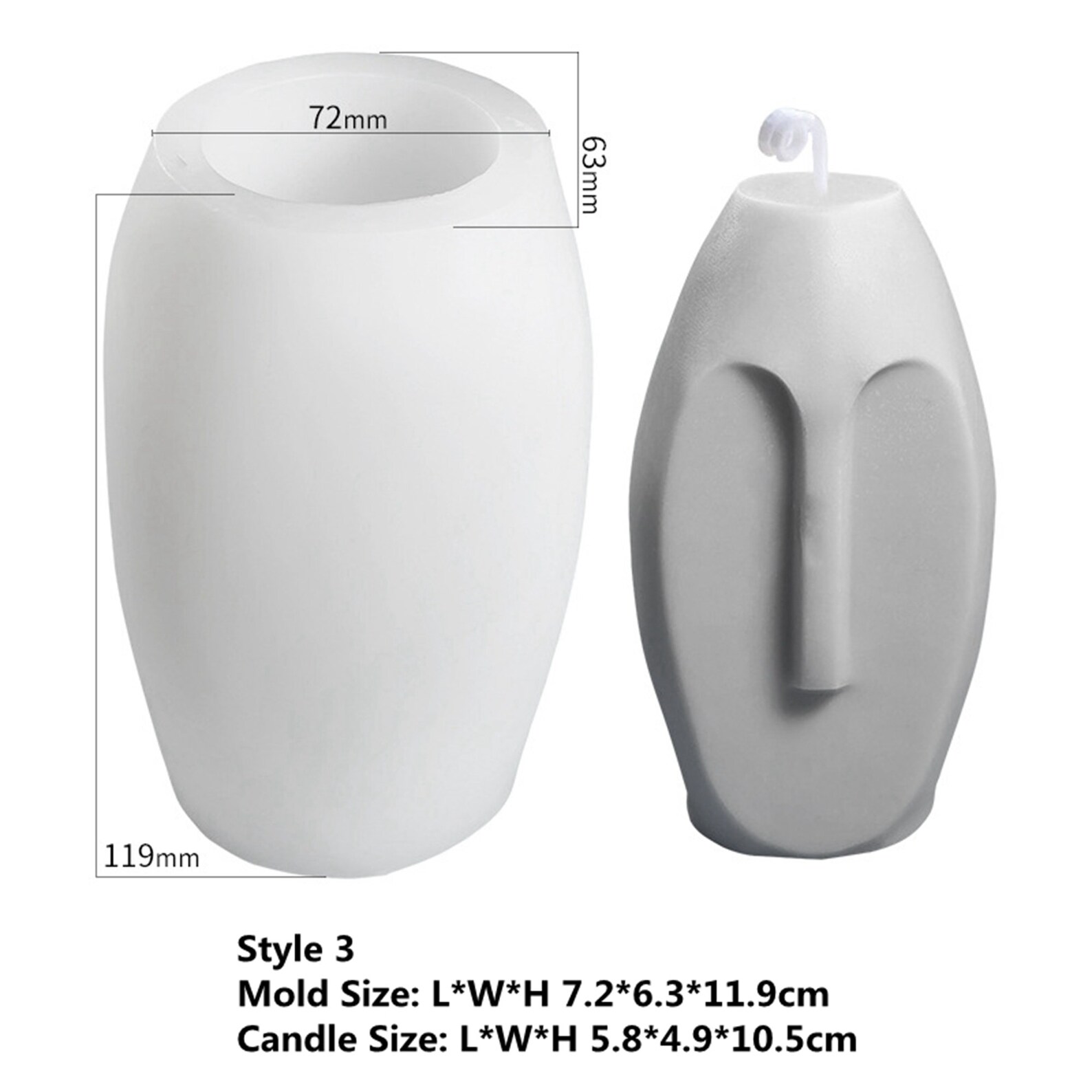 Abstract Candle Mold Homemade Scented Candle Mold Plaster Mold | Etsy