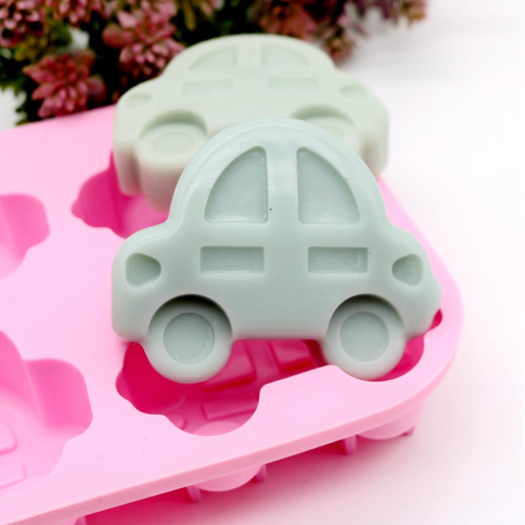 Silicone Car Molds of 4 Cavities Chocolate Candy Sweets Jelly Soap ...