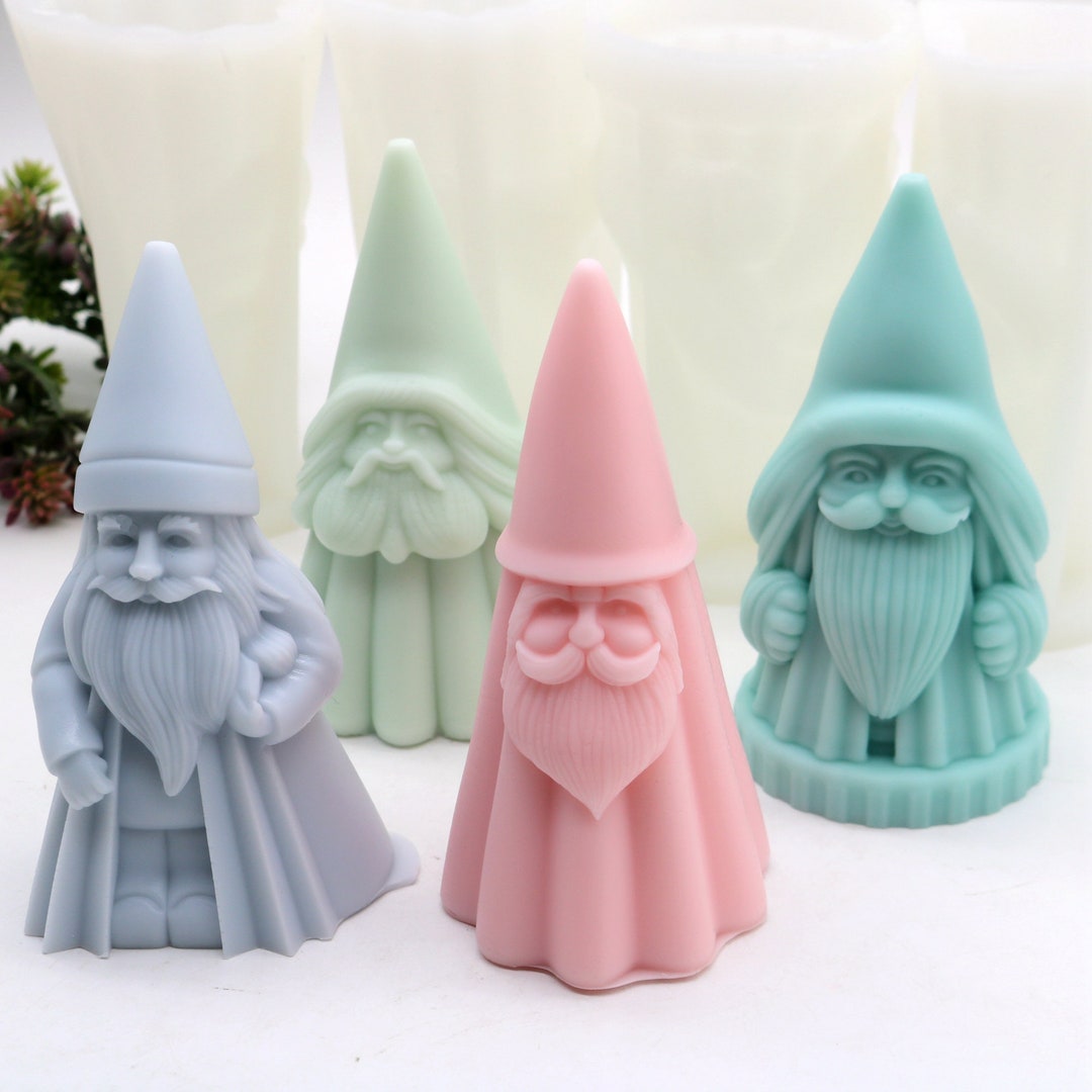 Silicone Santa Mold for Candles Soap Plaster Resin Christmas Decoration ...