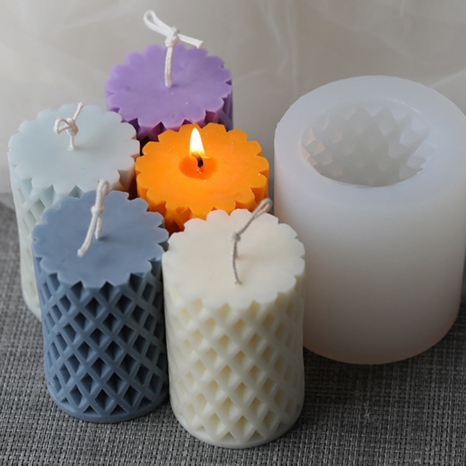 Grid Column Candles Mold Silicone for Handmade Scented Candles - Etsy