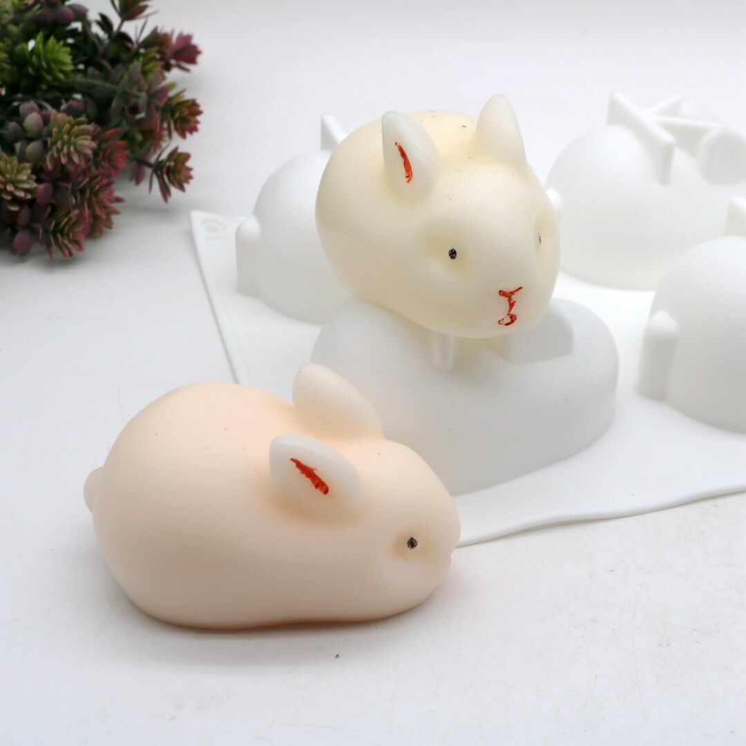 Rabbit Silicone Mold: Bunny Mousse Cake, Pudding, Jelly, Soap - Easter ...